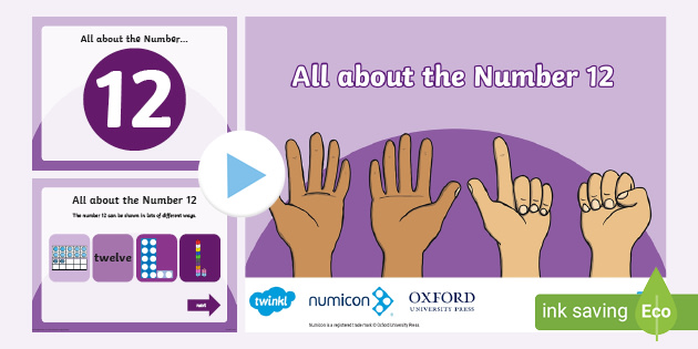 All About Number 12 PowerPoint Including Numicon Shapes